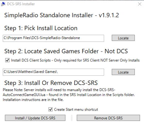 Through The Inferno [DCS World] » SRS Radio Setup